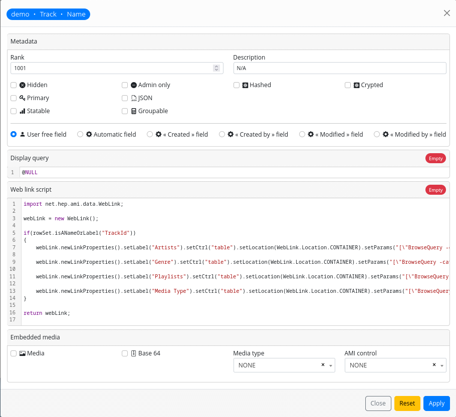 AMI-ecosystem | The schema viewer